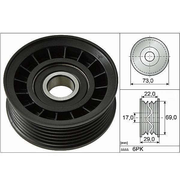 6-Groove Engine Front Pulley FORD ECOSPORT FIESTA FOCUS MK2 MK3 MK4 ...