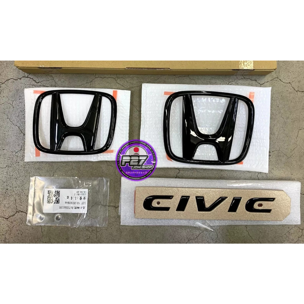 Logo/Hitam Honda Civic FC FK (Sedan/Hatchback) Original Product From ...