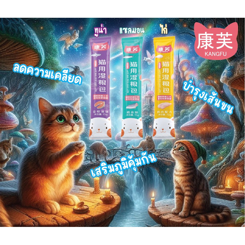 Cat Lick Snack 50 Sachets (15g.)/Sachet) Assorted Flavor Not Bored ...