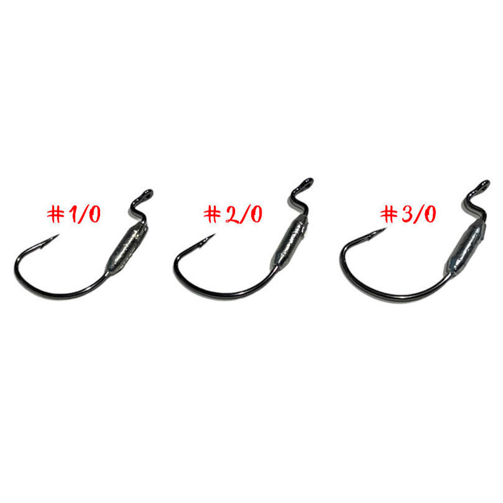 Rubber Worm Hook Comes With Lead To Add Weight Shape 7316 | Shopee ...