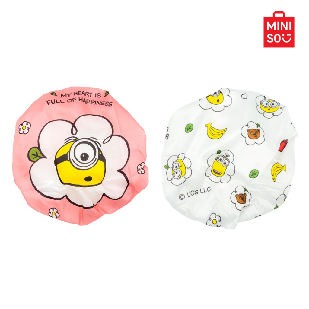 MINISO 2 Layers Shower Hair Cap Daisy Minions Collection | Shopee ...