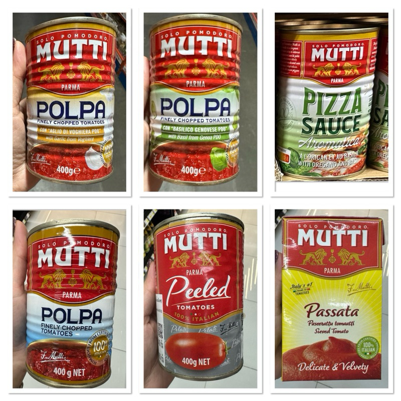 Mutti Flavored Pizza Sauce 400 G. Sos Aroma Tizz Brand/Pulp with Garlic/Passata/Polpa Fi ...