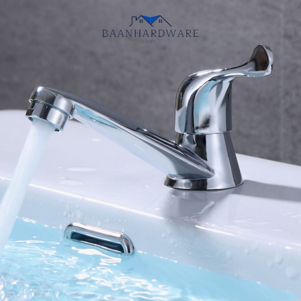 BAANHARDWARE Face Wash Faucet Sink Tap Rabbit Ear Handle Chrome Coating ...