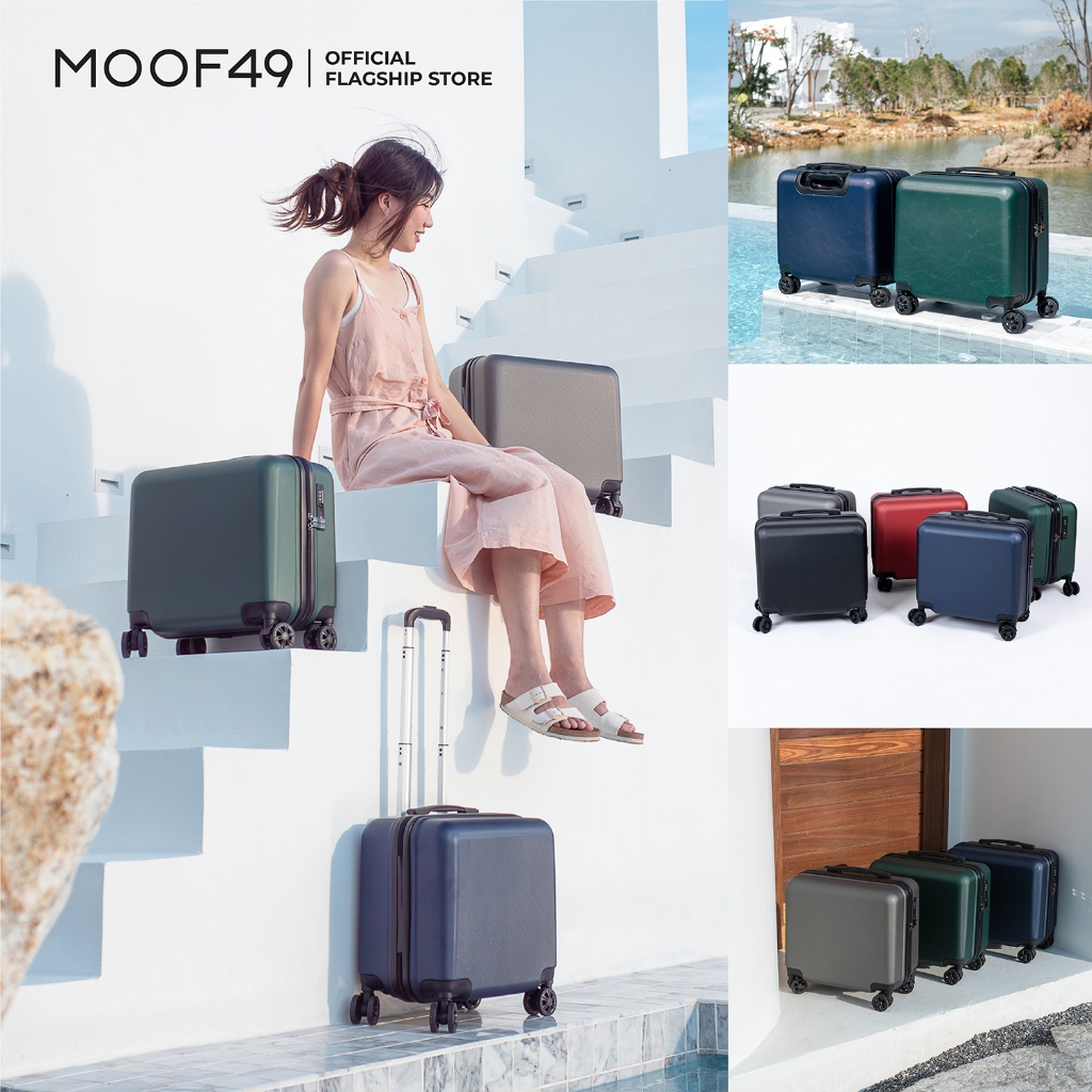 MOOF49 MINI 4 Luggage Size 16" Double Wheels 4 Hold Boarding Carry-On | Shopee Philippines