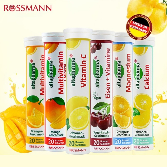 German Effervescent Vitamin Tablets No Chemicals Sugar Gluten Free By ...