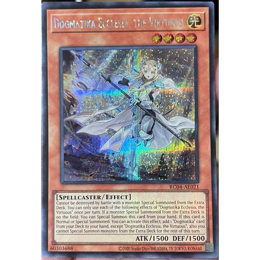 Yugioh Asia-Eng [RC04-AE021] Dogmatika Ecclesia the Virtuous (Secret ...