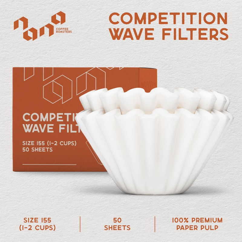 Wave Filter Paper 155 Drip Coffee Competition Filters (50 Pieces/Pack ...