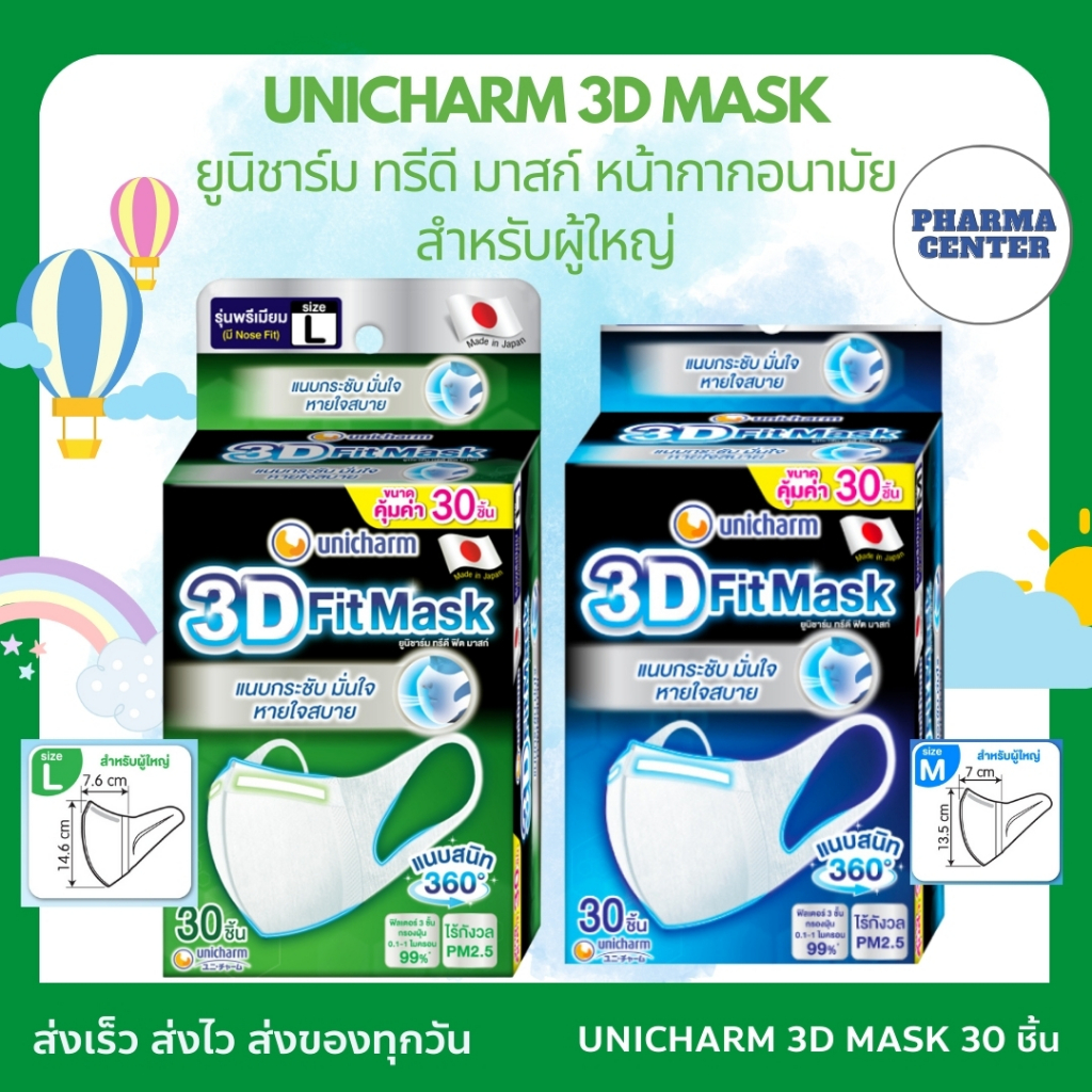 UNICHARM 3D MASK Adult Three D Masquerade Face For | Shopee Philippines