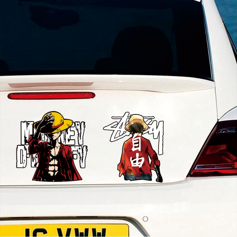 Luffy One Piece Car Stickers For Attaching To The Back Of The Can Close ...
