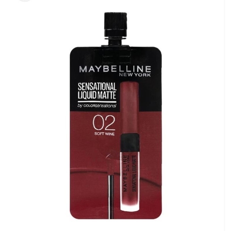Maybelline new york sensational liquid matte Sachet 2 G Soft02 1 ...