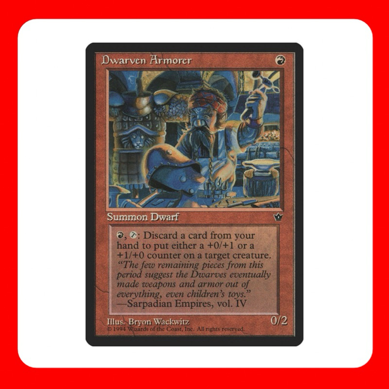 [MTG] Dwarf Armorer [EX Condition] [FE] [RED] [RARE] [NORMAL] [ENG ...