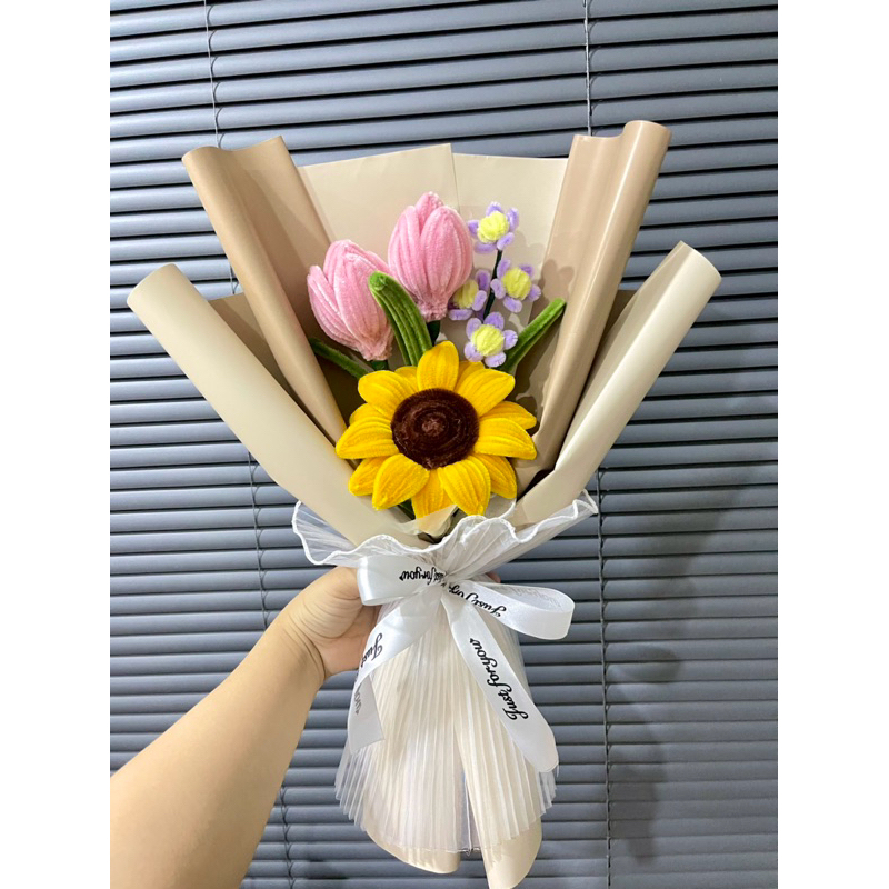 Sunflower Bouquet (m) Velvet Wire | Shopee Philippines
