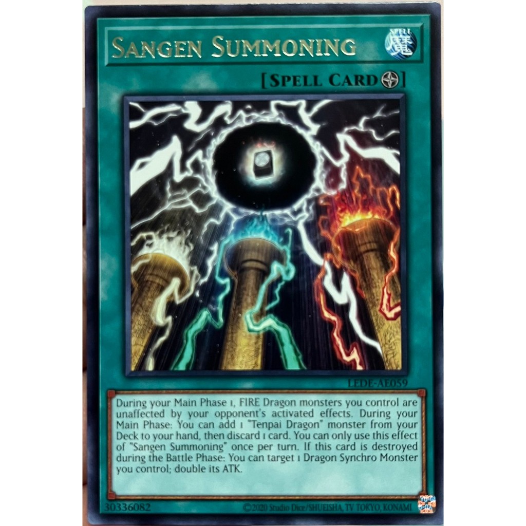 Yugioh Asia-Eng [LEDE-AE059] Sangen Summoning (Rare) Authentic Yuki ...