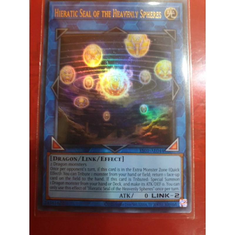 Yu-Gi-Oh Asia English: Hieratic Seal of The Heavenly Spheres ES01-AE044 English Yuki Card ...