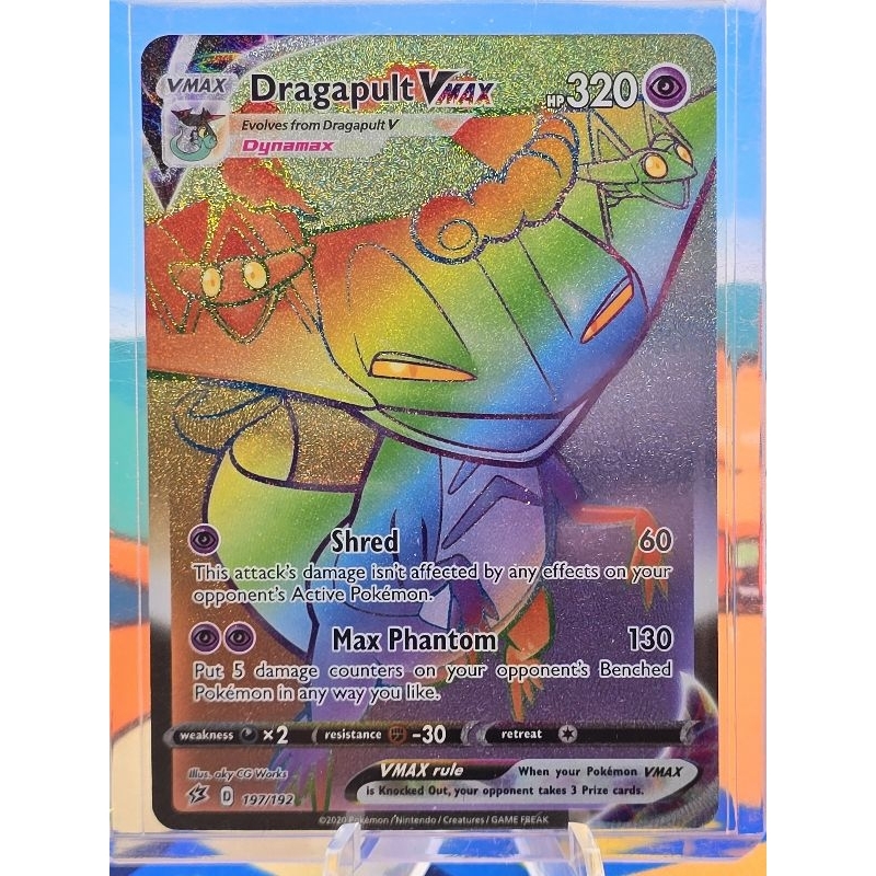 Pokemon Card "Dragapult Vmax Rainbow 197/192" ENG Rebel Clash | Shopee ...