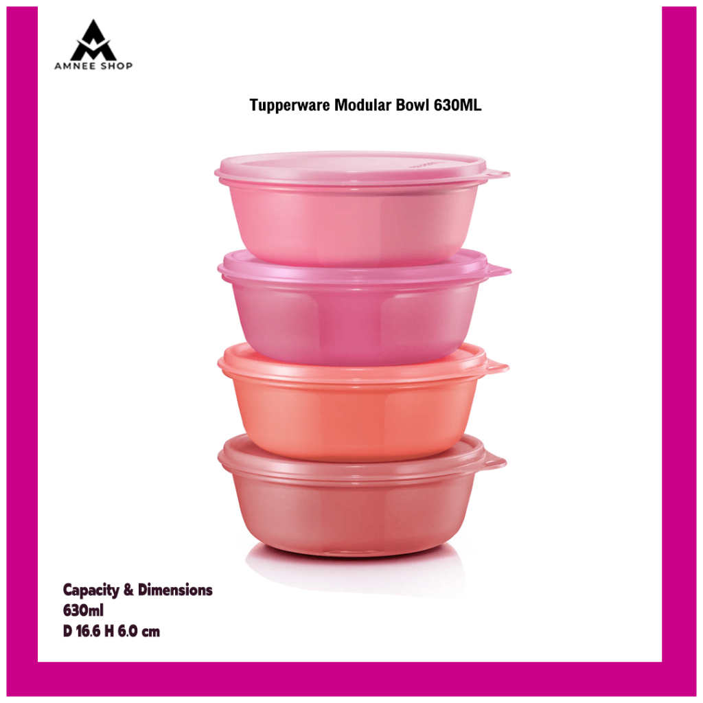 Tupperware Modular Bowl 630ML Assorted Colours Per 1 Pcs | Shopee ...