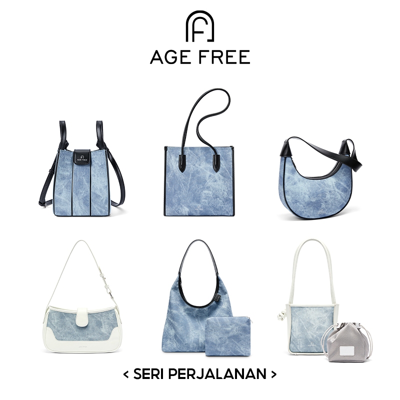 AGE FREE Blue Jeans Series Shoulder Bag | Shopee Philippines