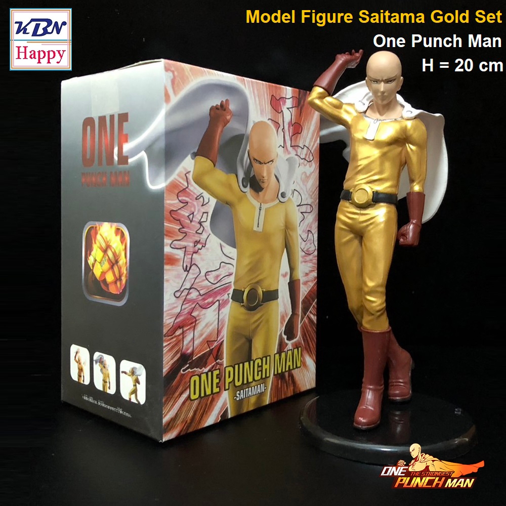 Model Figure Saitama Gold Set: One Punch Man Set Boy Toy | Shopee ...