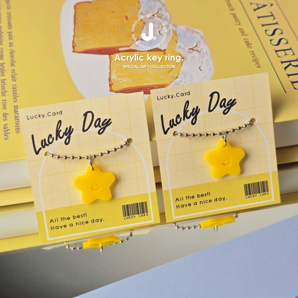 Greeting Card + Acrylic Keychain Star Yellow | Shopee Philippines