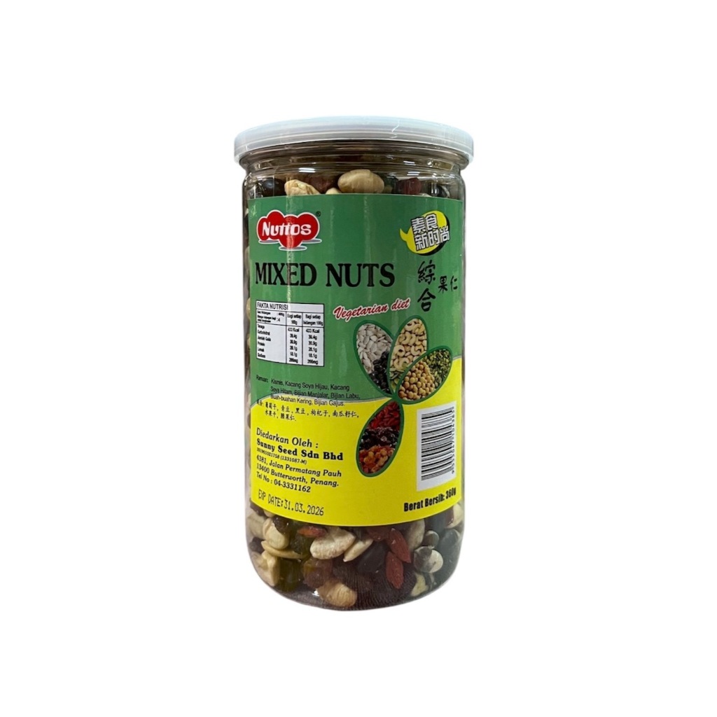 Mixed Nuts nuttos 360g Bottle Organic | Shopee Philippines