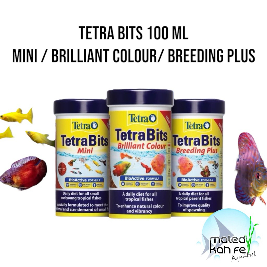 Tetra Bits 100 Ml MINI/Brilliant Colour/ Breeding Plus/complete Small ...