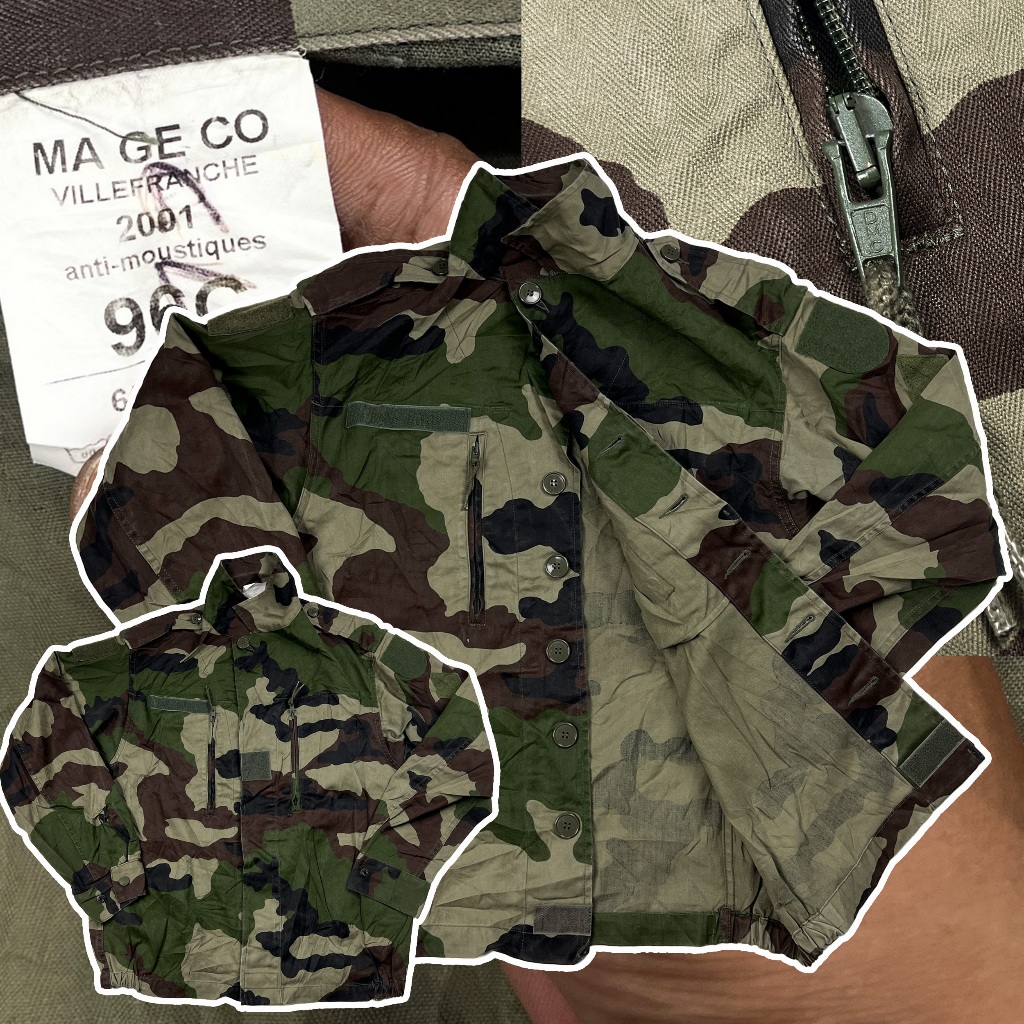 Hiking jacket Vintage Genuine French army Smock CCE camo military ...