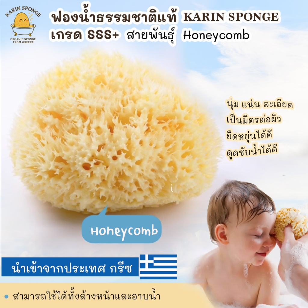 Original Natural SPONGE From Greece KARIN | Honeycomb Texture Soft ...