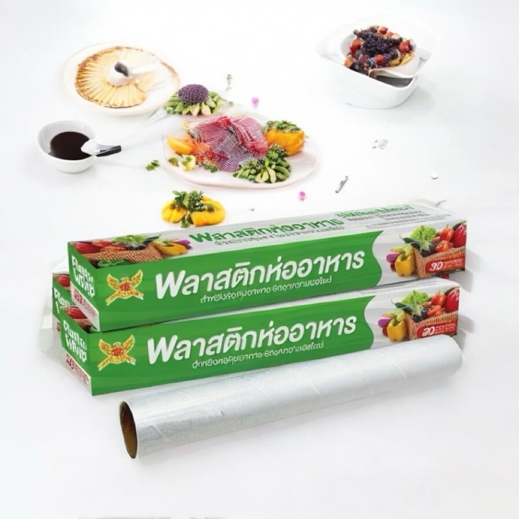 Food Preservation Film Clear Plastic Wrap Width 30 Cm (1 Box) | Shopee ...