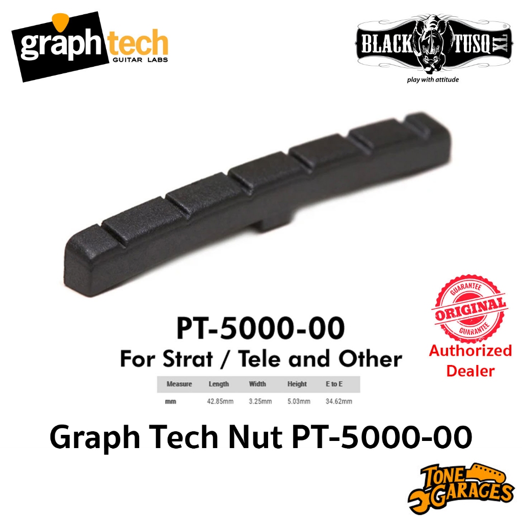 Graph Tech Black TUSQ XL Flat or Curved Nut PT-5000-00 42.85mm for ...