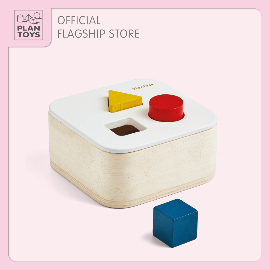 PlanToys Wooden Toy 5489 Shape & Sort It Out Bin Separate Box Enhance ...