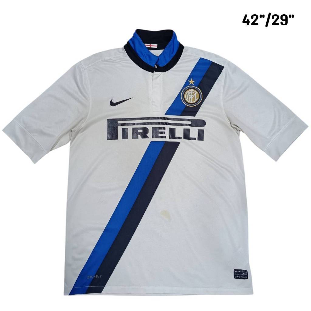 NIKE INTER MILAN FC 2011-12 AWAY JERSEY football Shirt Size M White ...