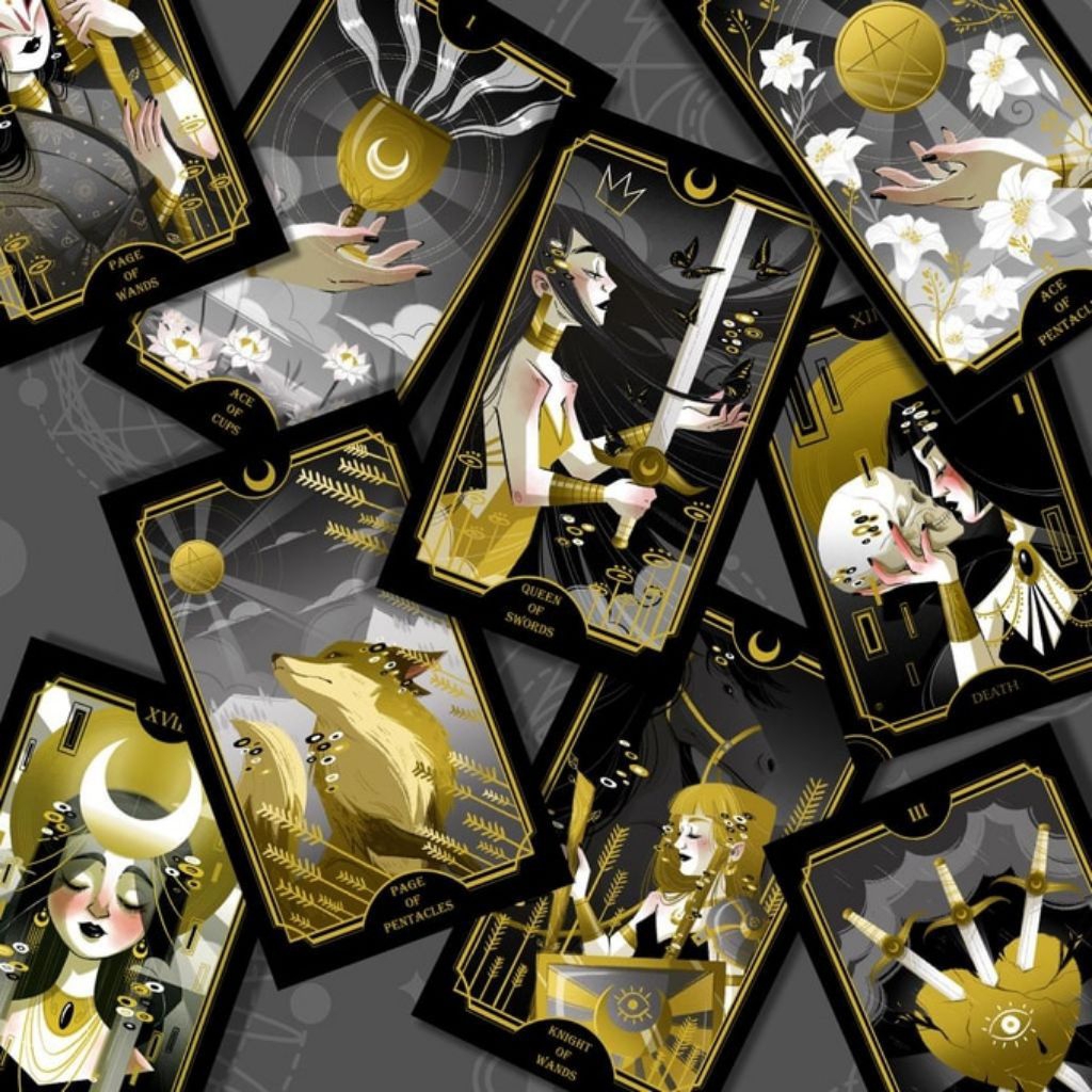 Gold Moon Tarot Genuine Gypsy Cards Decks | Shopee Philippines