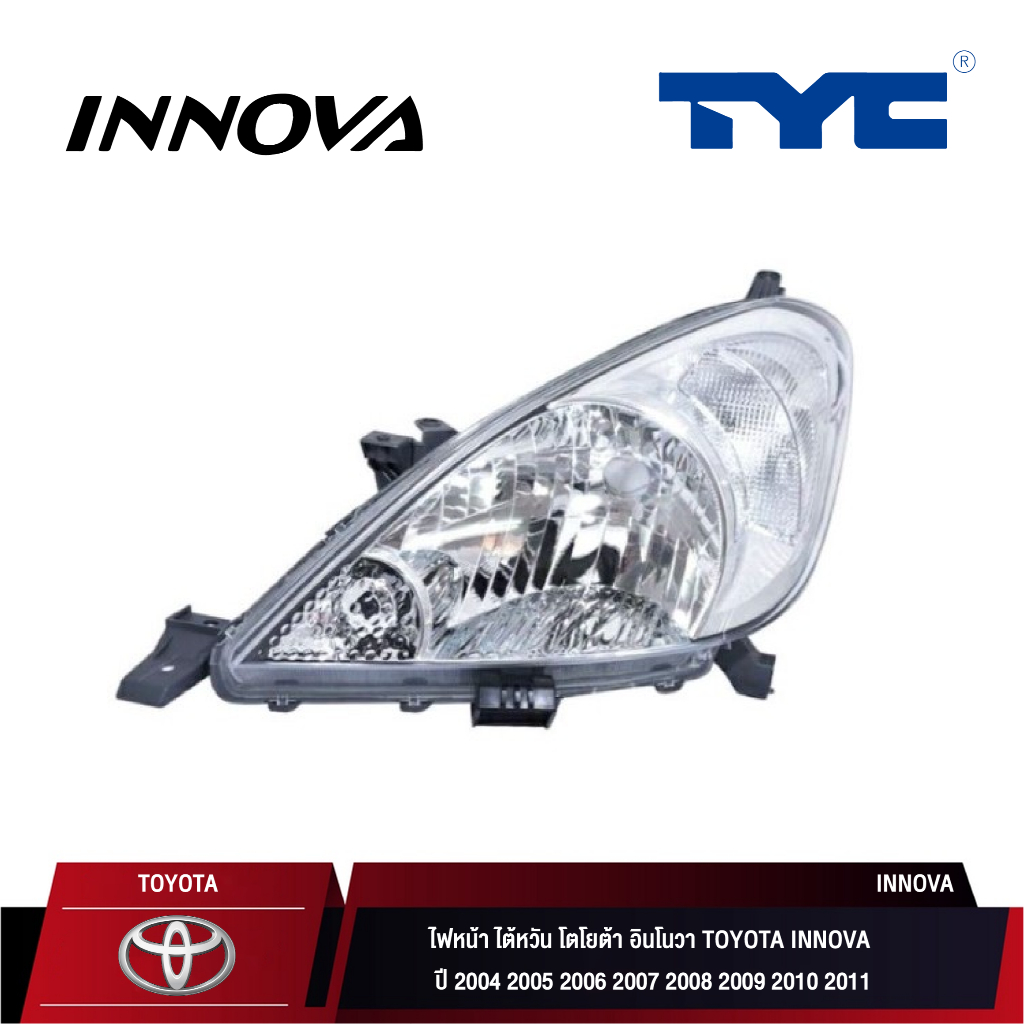 Taiwan TYC Headlight For TOYOTA INNOVA 2004-2011 l Head Lamp Year 2004 ...