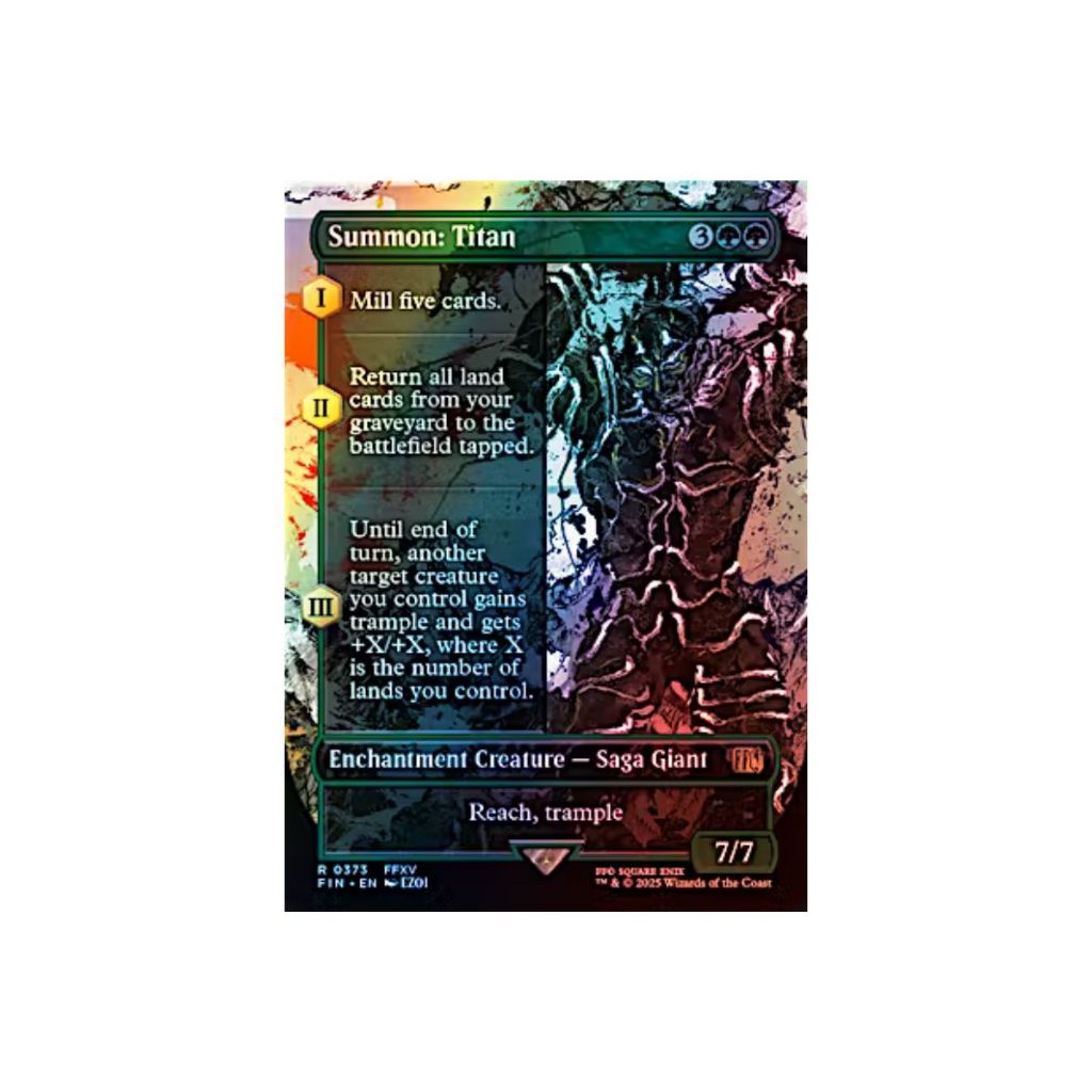 Final Fantasy Variants Foil: Summon: Titan (0373-Borderless) | Shopee ...
