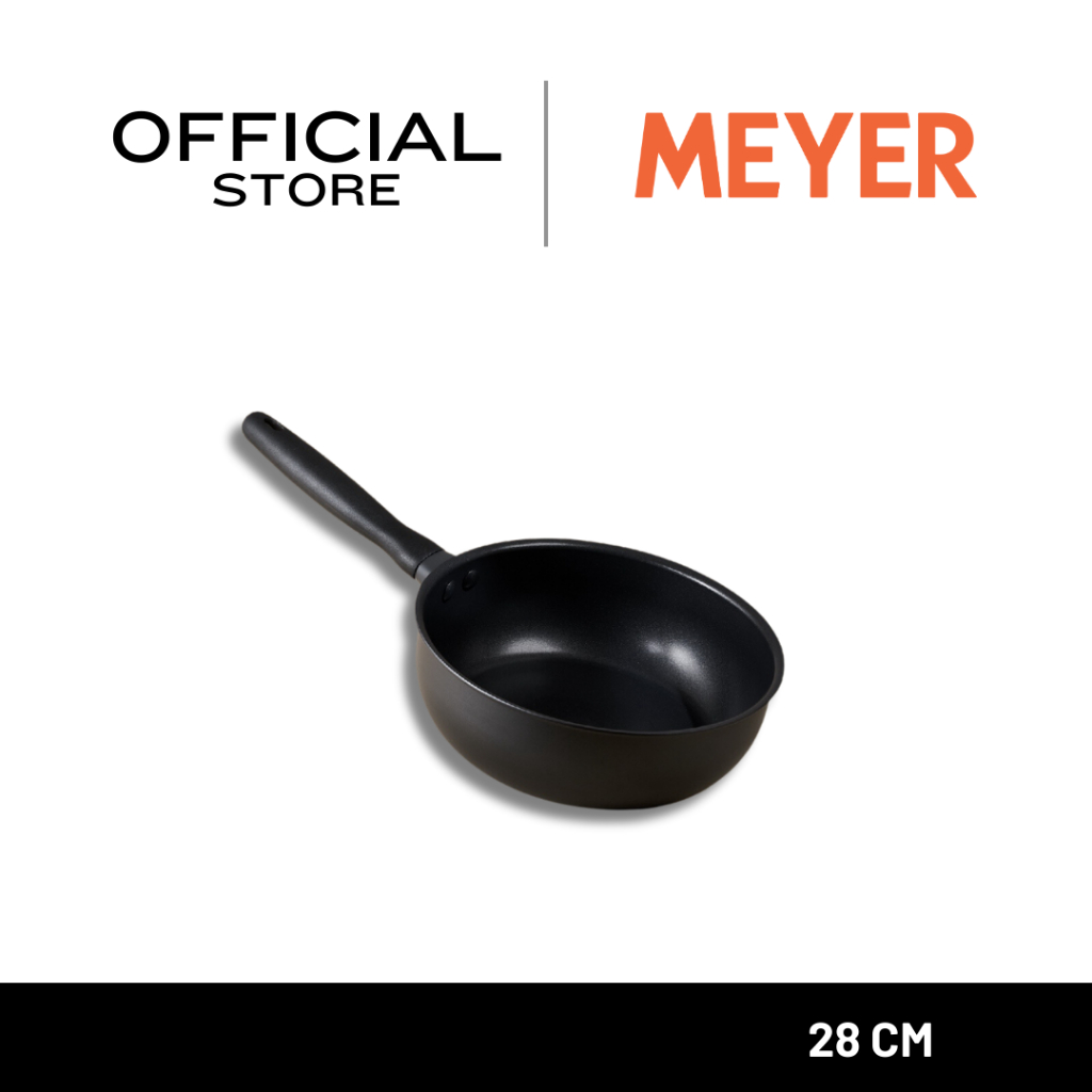 MEYER MIDNIGHT Deep Stir-Fry Pan hard-anodize Size 28 Cm. Stirfry ...