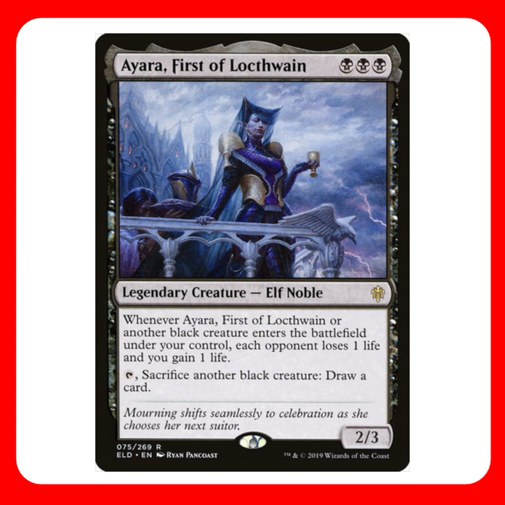 [MTG] Ayara First of Locthwain [ELD] [BLACK] [RARE] [NORMAL] [ENG ...