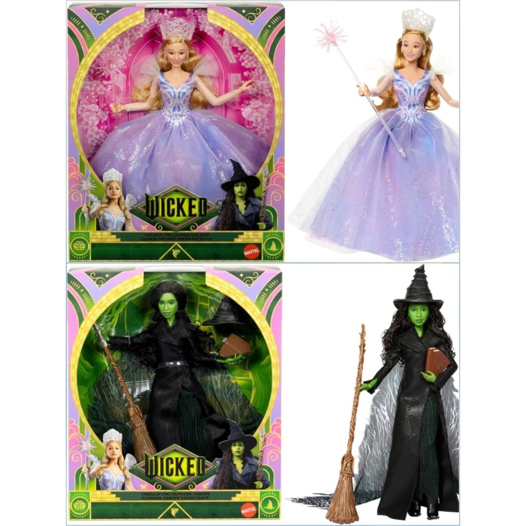Mattel Universal Pictures Wicked: for Good Deluxe Glinda and Elphaba ...