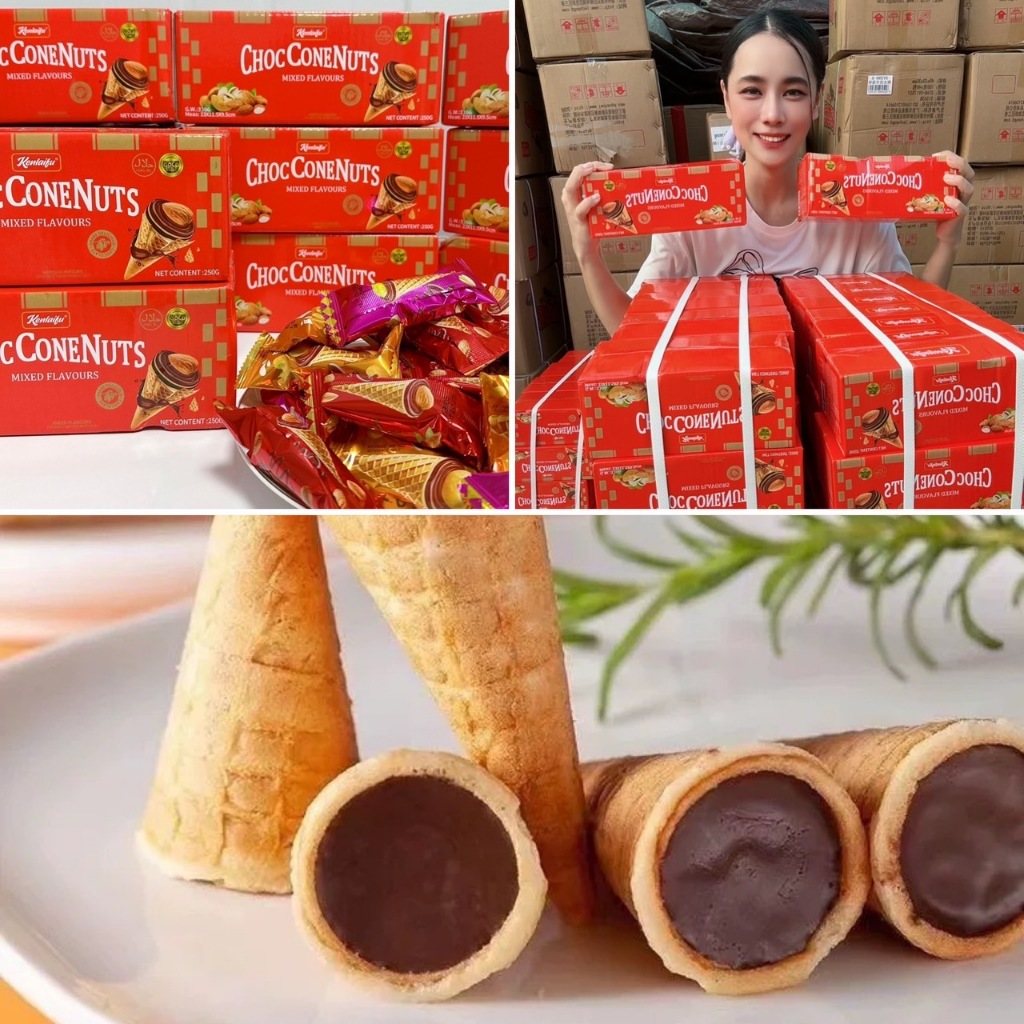 Choc Cone Nuts Crispy Chocolate The Filling Is Tight! 3 Premium Flavors ...