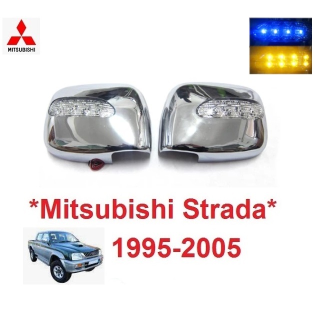 LED Side Mirror Cover Lamp Mitsubishi Strada 1995-2004 Grandis Chrome ...
