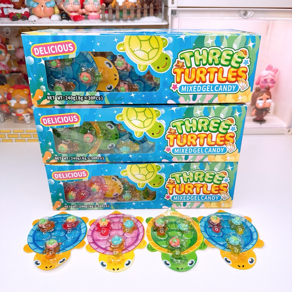 3 Turtle Gummy Jelly With Fdathai Fruit 1box 30pcs | Shopee Philippines