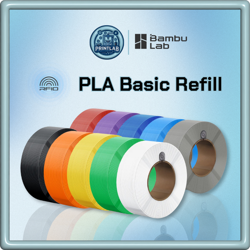 Bambu Lab PLA Basic Filament Refill 3D Printing Line Only Roll No Core ...