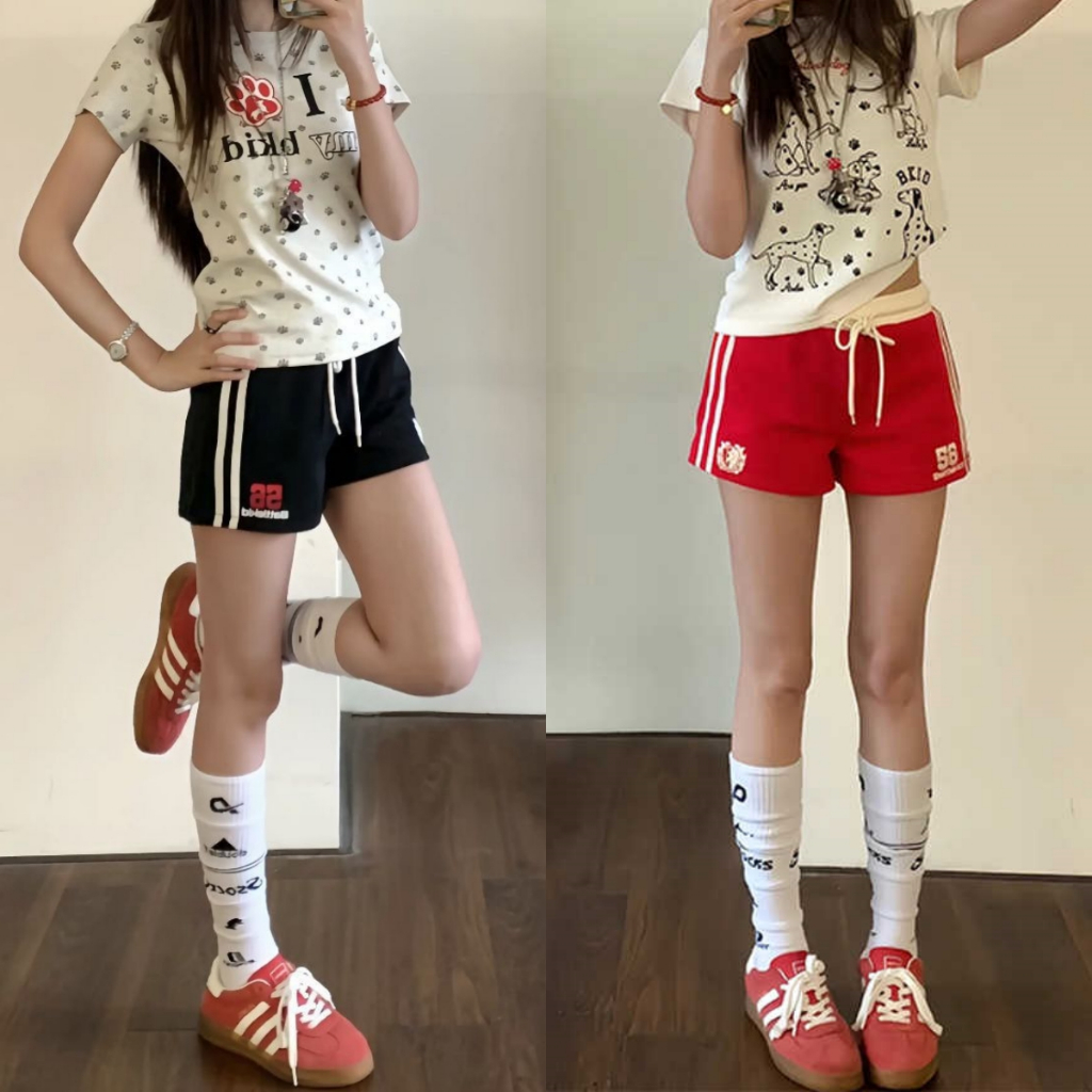 Short Pants Casual Simple Wearing A Rope At The Waist Beautiful ...
