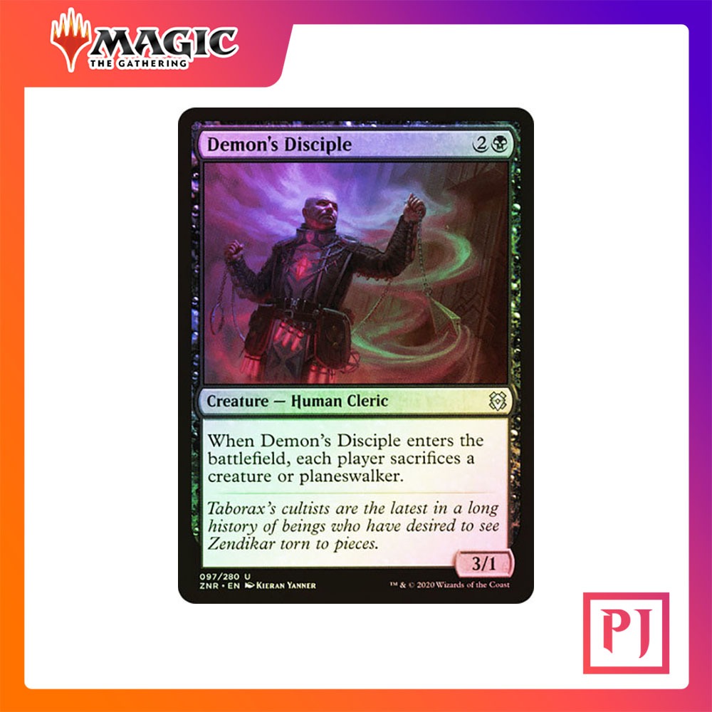 [MTG] Demon's Disciple [ZNR] [BLACK] [UNCOM] [FOIL] [ENG] (Magic Card ...