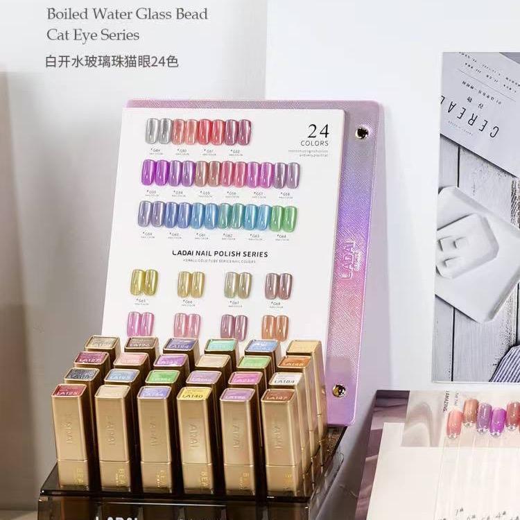 Separate Bottle Ladai satin glass cateye 24 colors new pastel series ...