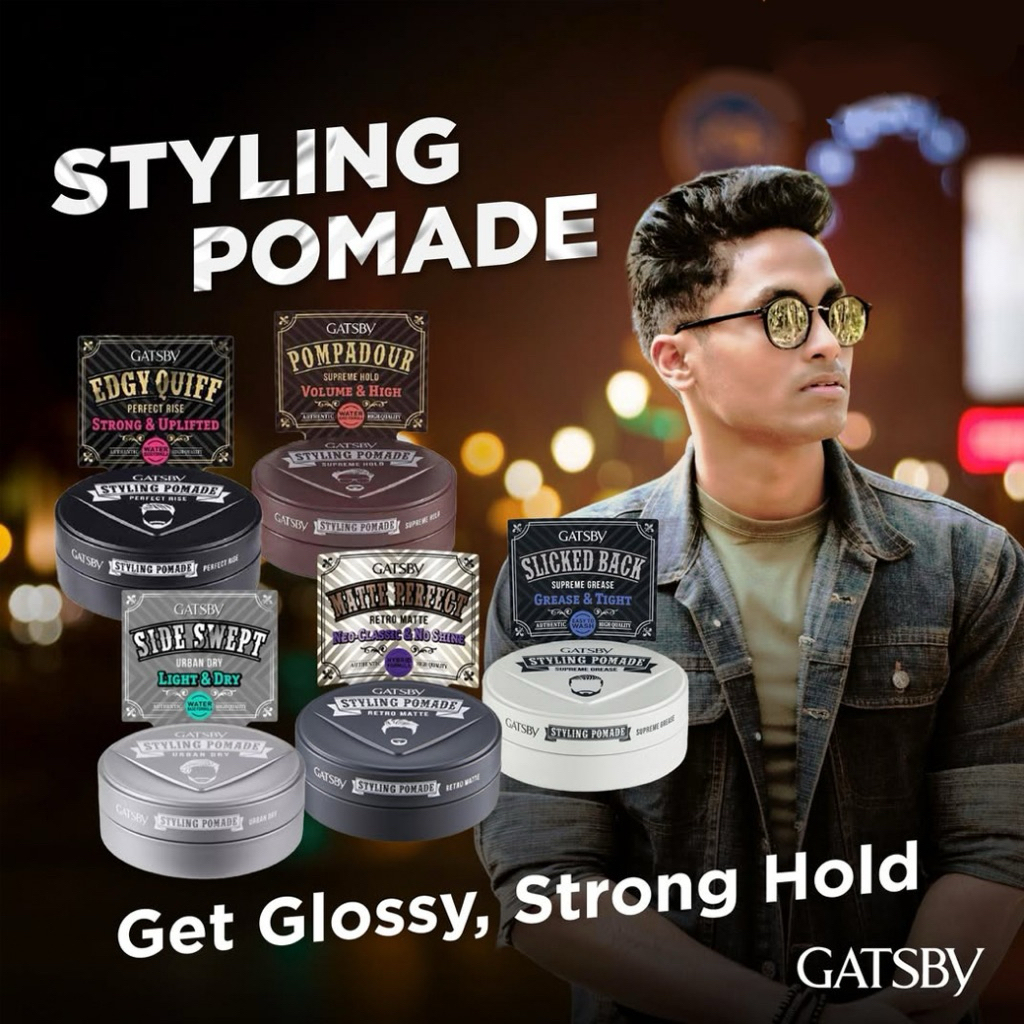 GATSBY STYLING POMADE Vintage Style Hair That Requires A Neat And Shiny ...