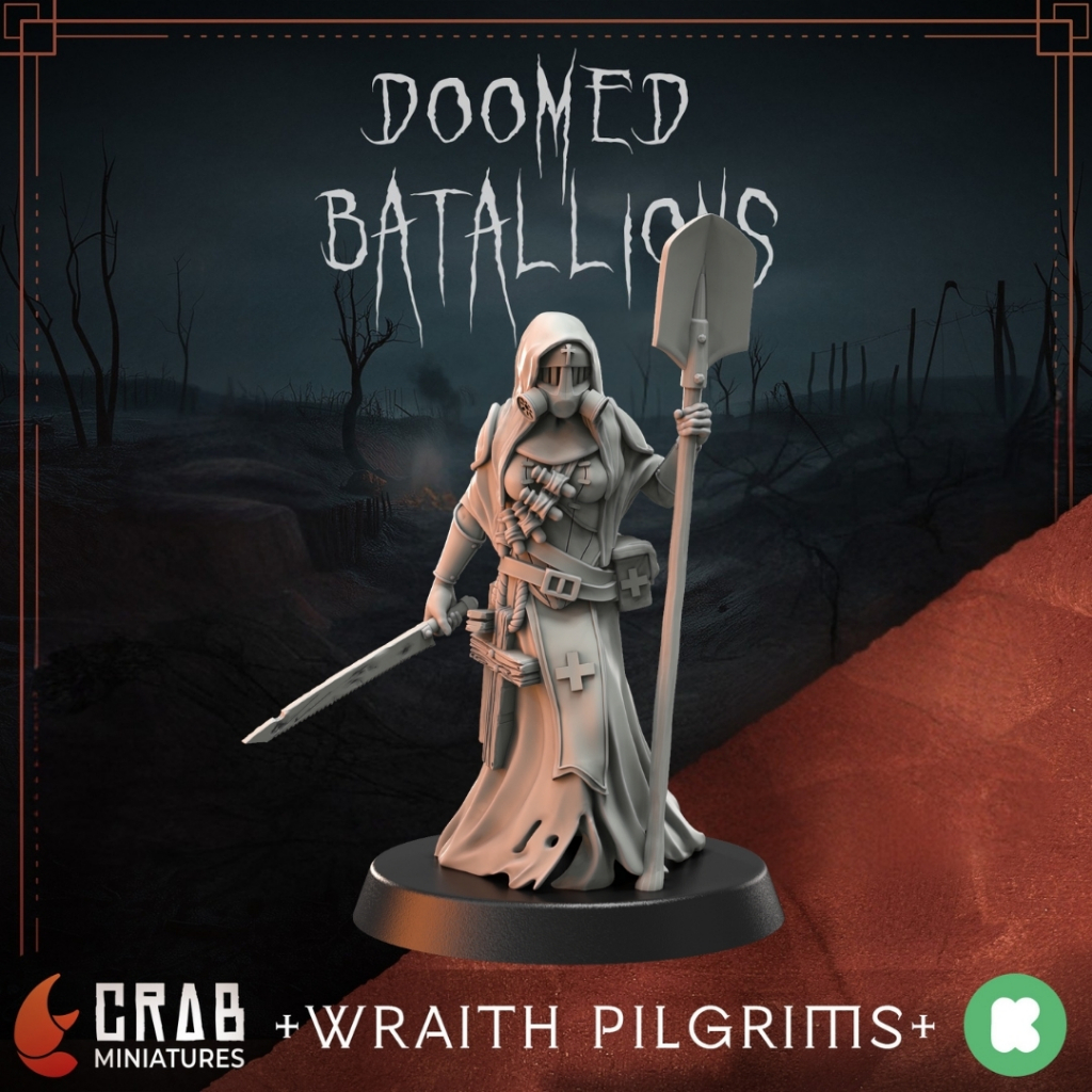 Medical Nun-Wraith Pilgrims-Humanoid Undead/32mm scale 3D printed ...