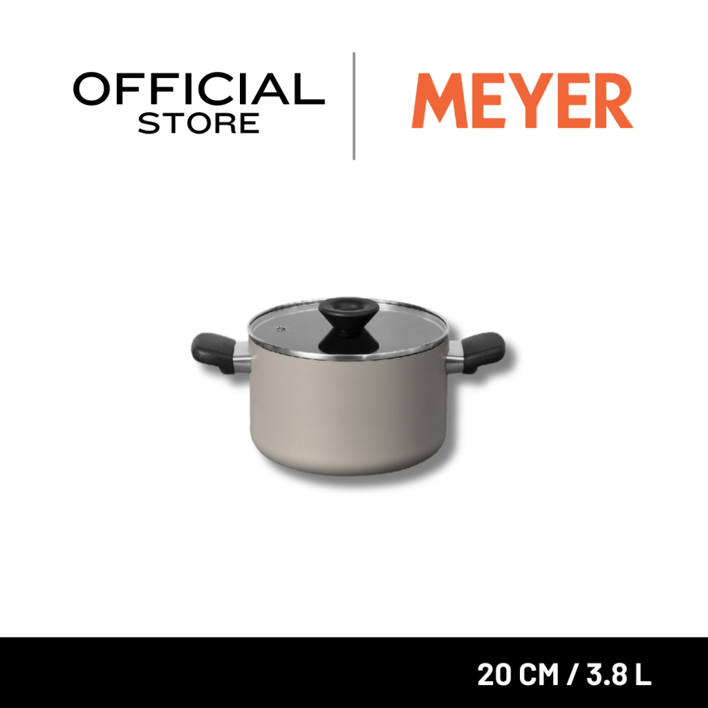MEYER Bauhaus 2-Handled Pot Size 20 Cm./3.8 Liters With Stockpot Cover ...