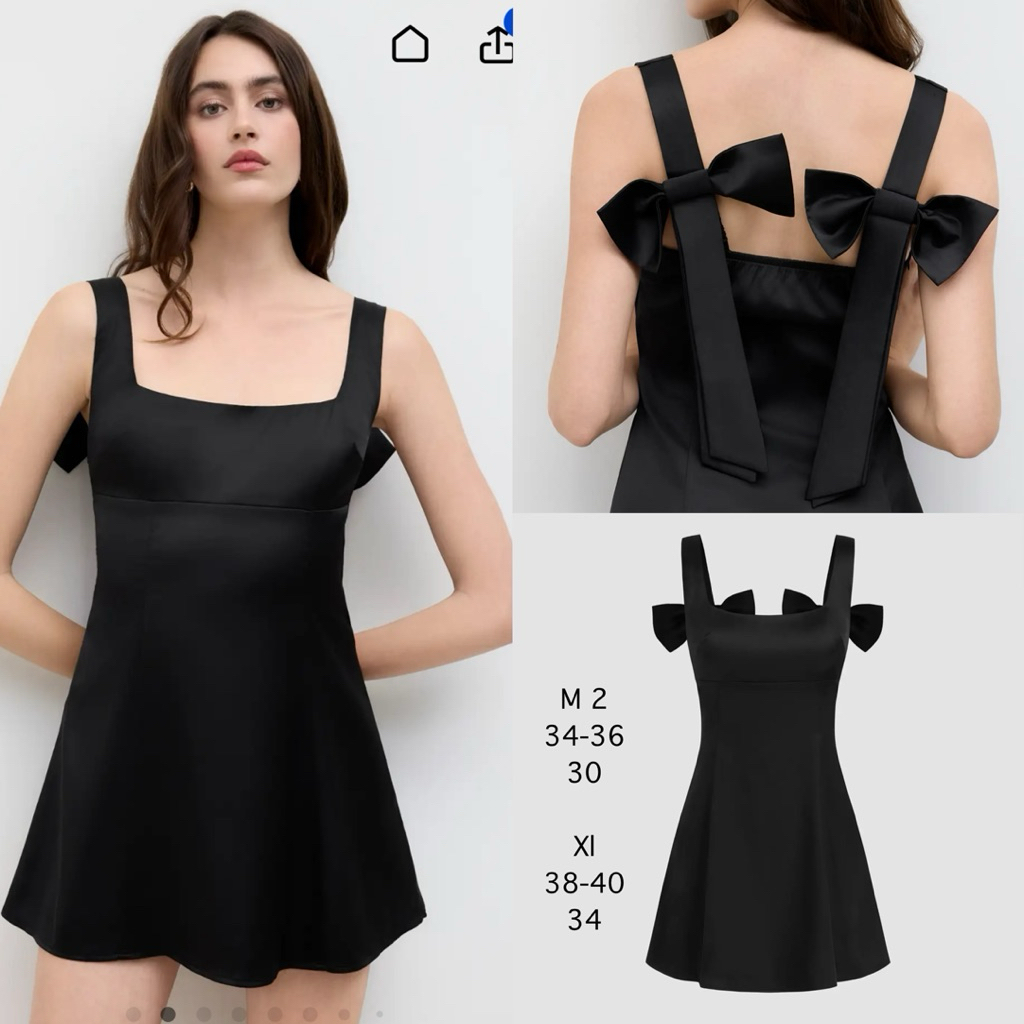 Short Satin Dress Bow cider | Shopee Philippines