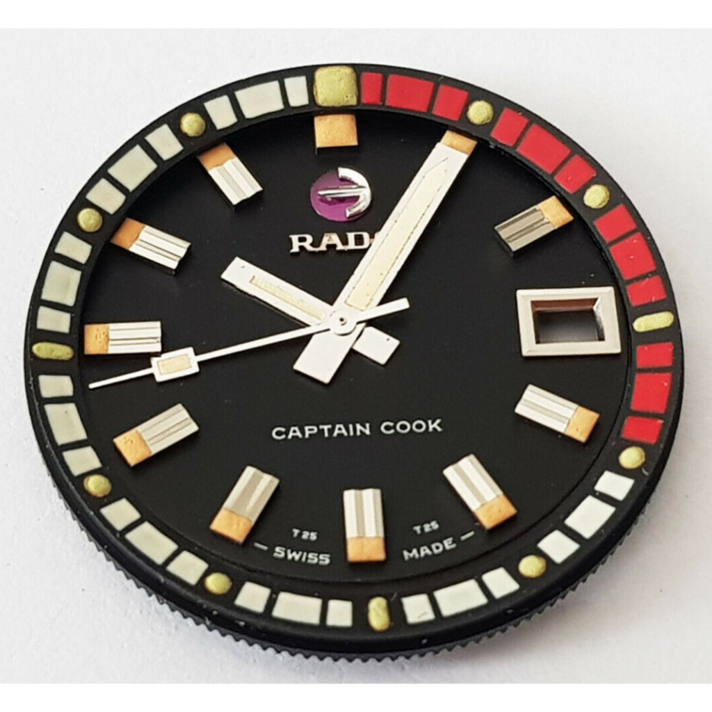 Dial Needle Set Bezel Vintage Rado Captain cook Mark II Rim Authentic ...