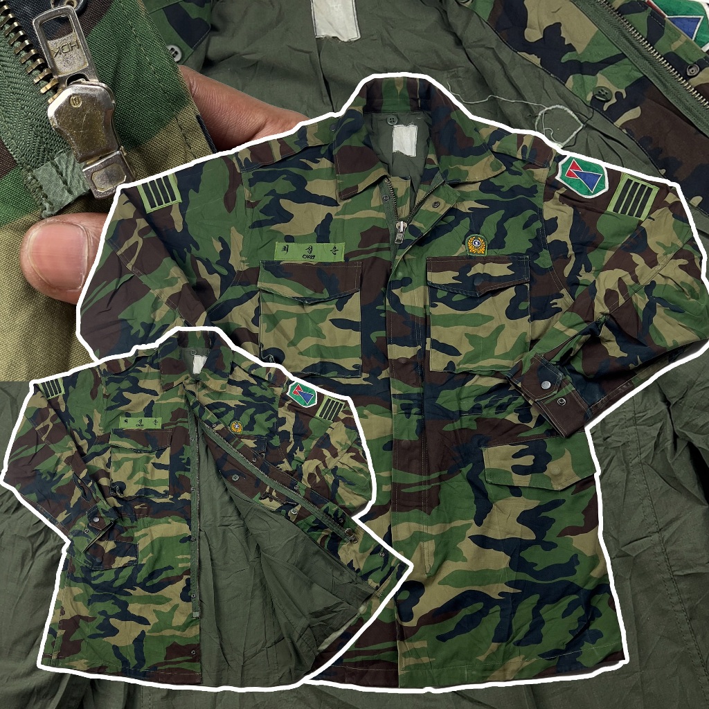 Hiking Jacket Vintage Original South Korea Military parka M90 woodland ...